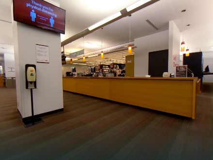 Full Campus Tour - James A. Gibson Library - Ask Us Desk