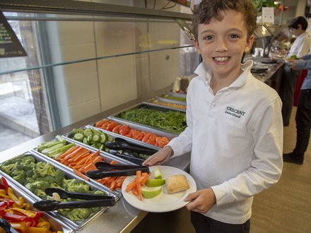 Upper School Tour - Dining Hall Eating