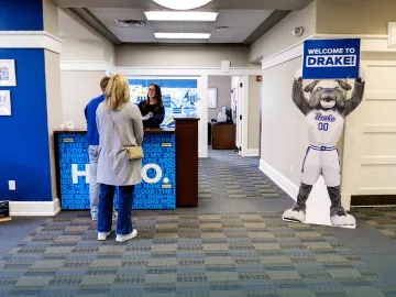 Drake Campus Tour (Highlights) - Cole Hall: Office of Admission lobby