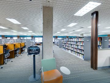 Student Life - Library Stacks and Study Spaces