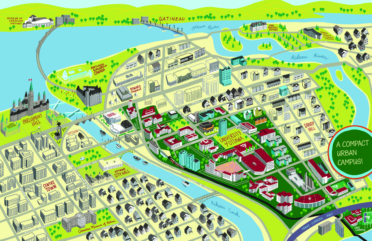 City of Ottawa Tour - The Only University Campus in Downtown Ottawa